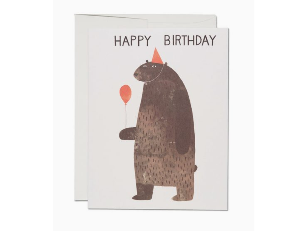 Red Cap Cards - Party Bear Birthday Greeting Card – Wonder Pens