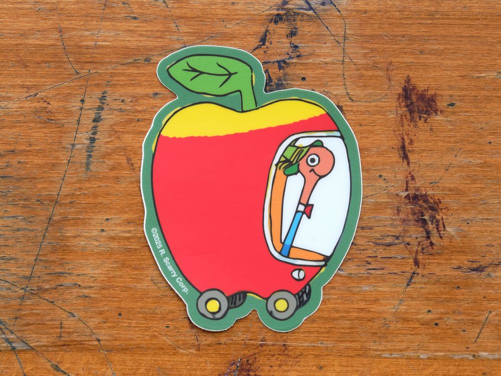 3P4 x Richard Scarry® - Apple Car Sticker – Wonder Pens
