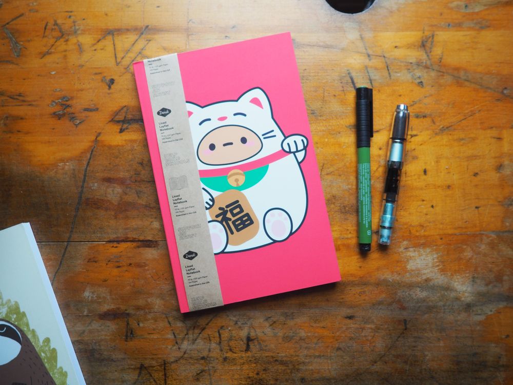 Denik Classic LayFlat Notebook - Smoko Lucky Cat Costume - Lined ...