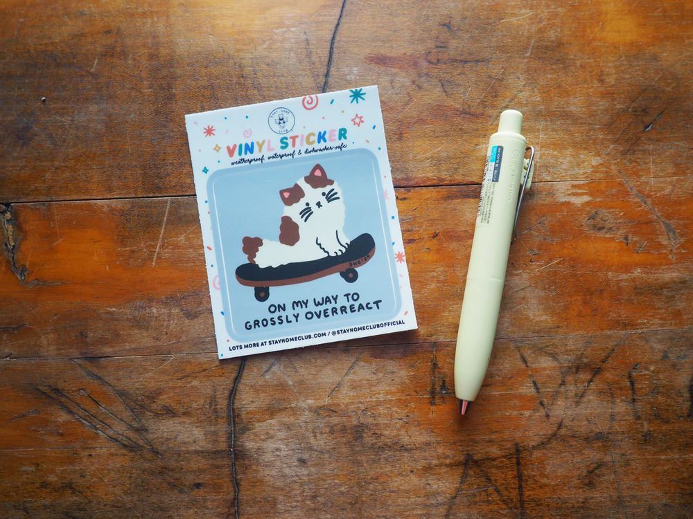 Stay Home Club Vinyl Sticker - Overreact – Wonder Pens