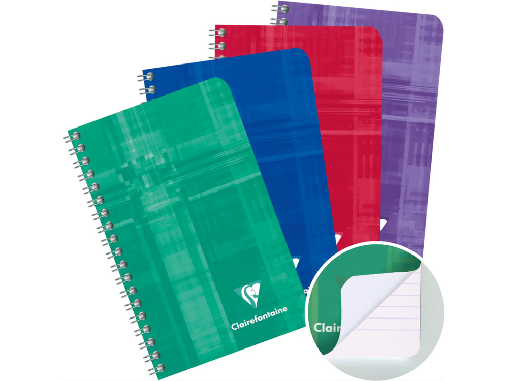 Clairefontaine Spiral Bound Notebook (3x4.75") - Ruled – Wonder Pens