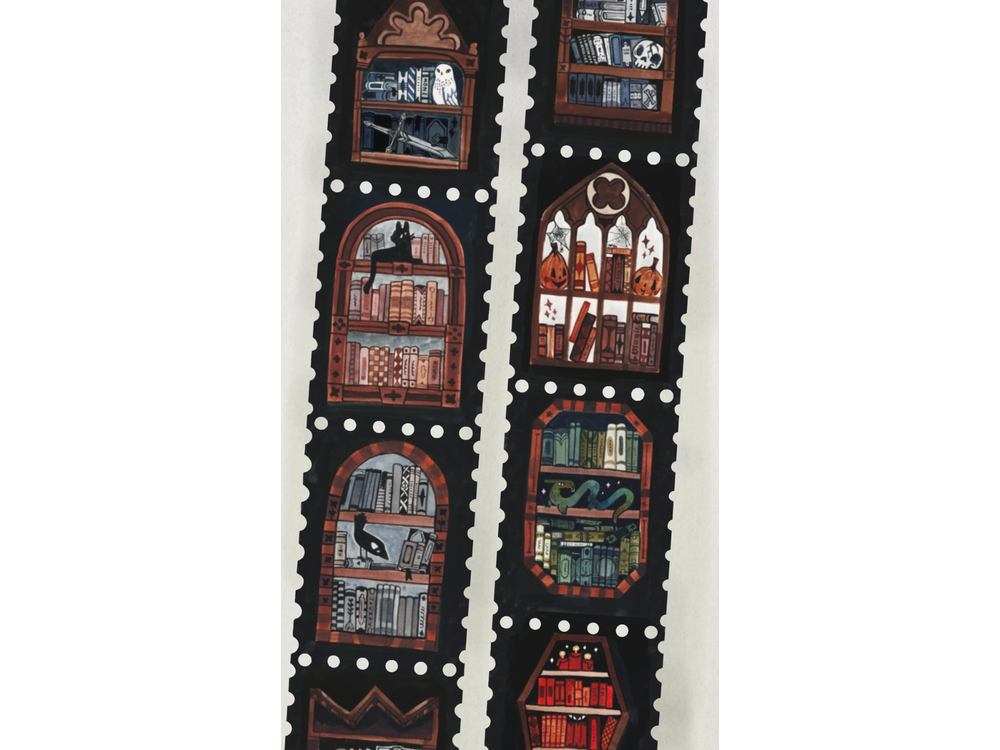 Shelley Couvillion - Stamp Washi Tape - Magical Bookshelf Dark Academi ...