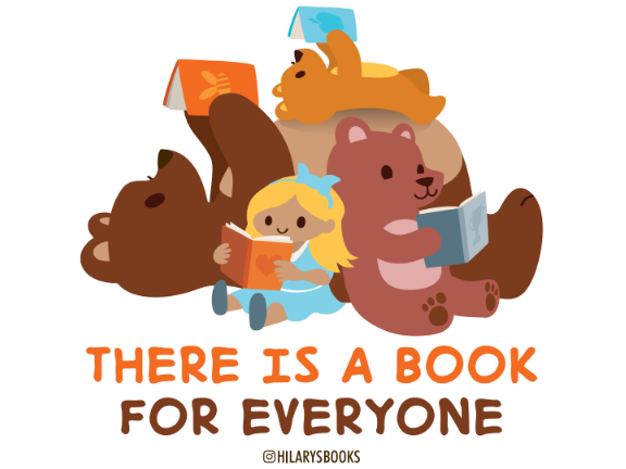 Hilary Leung - Die-Cut Vinyl Sticker - There is a Book for Everyone ...