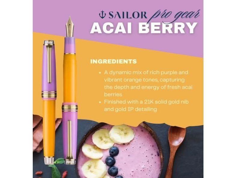 Sailor Pro Gear Smoothie 2 Series Fountain Pen - Acai Berry – Wonder Pens