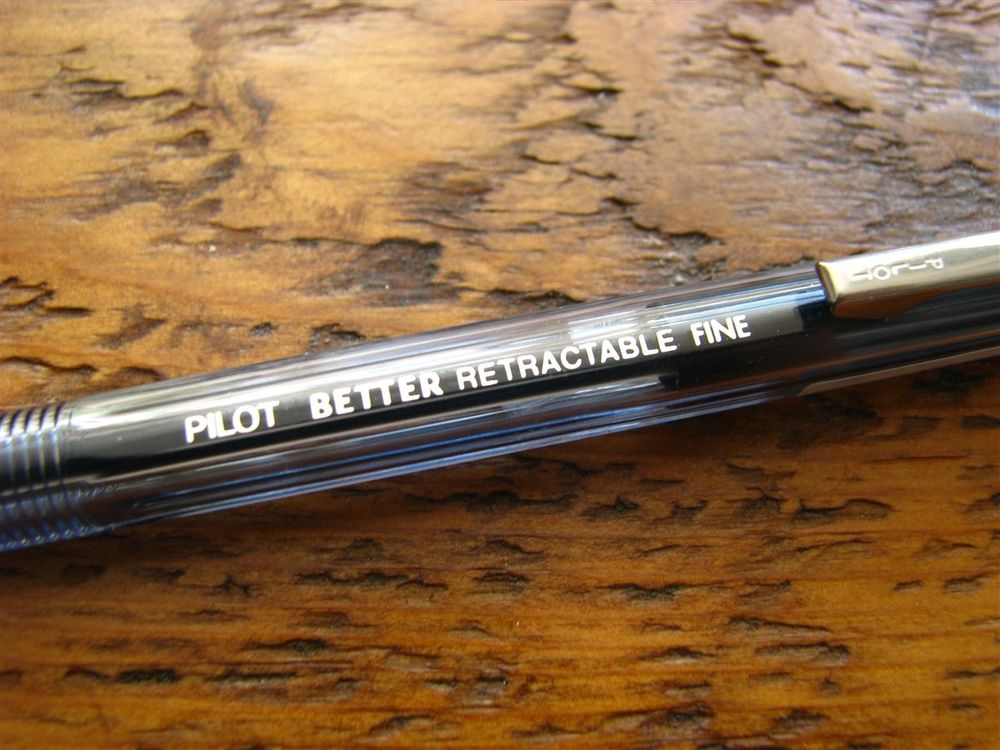 Pilot Better Retractable Ballpoint Pen - Black – Wonder Pens