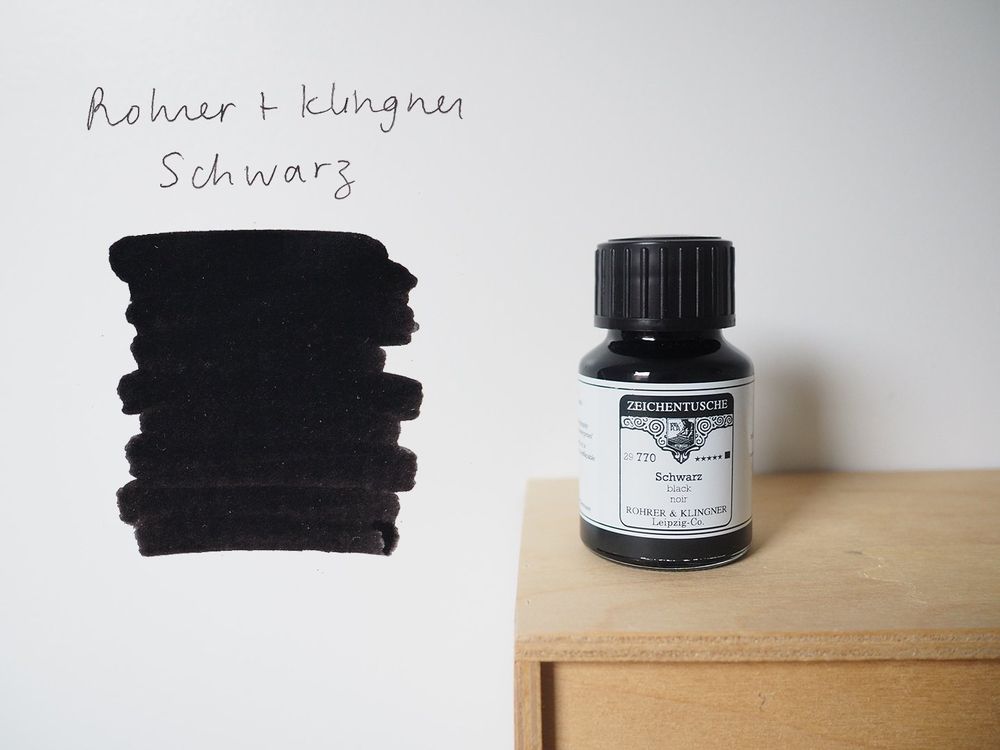 Rohrer & Klingner - Schwarz (Black) - Calligraphy Ink (50mL) – Wonder Pens