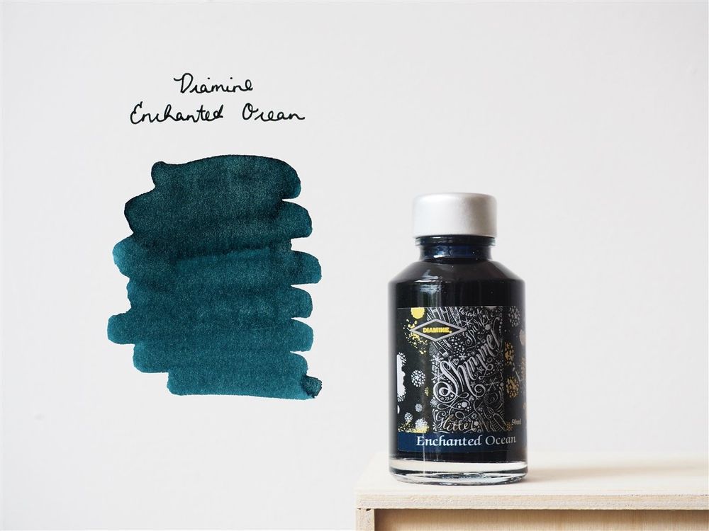 Diamine Shimmertastic - Fountain Pen Ink (50mL) - Enchanted Ocean ...