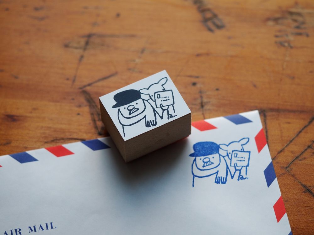 36 Sublo Rubber Stamp - Postman, Mountain Goat and Letter – Wonder Pens