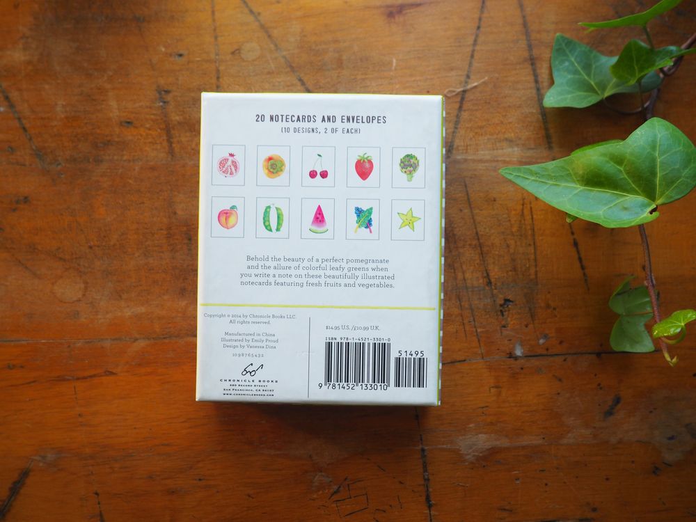 Food Gazing Notecard Set: 20 Notecards and Envelopes – Wonder Pens